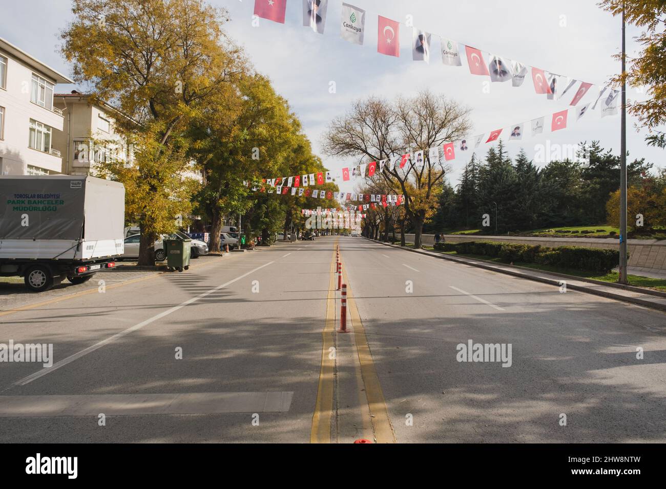 Ankara, Turkey - November 09, 2021: Genclik street in Ankara Turkey ...