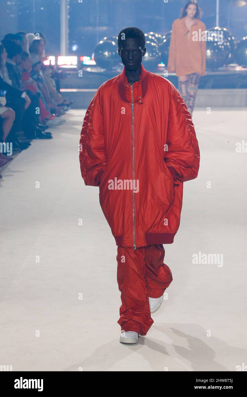 Model Mamuor Majeng walks on the runway at the Isabel Marant fashion ...