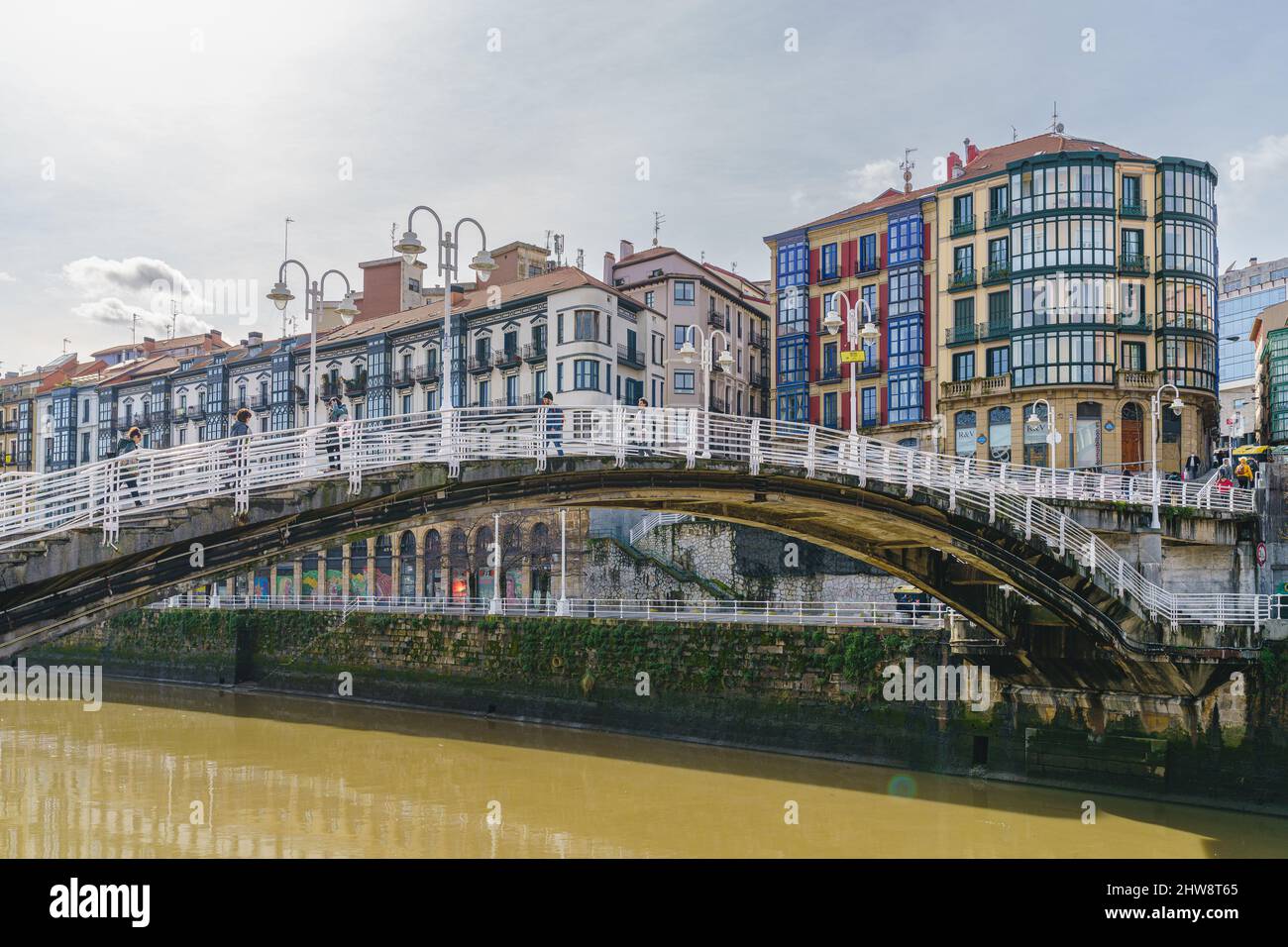 Bilbao, Spain, February 15, 2022. View of the city of Bilbao and the ...