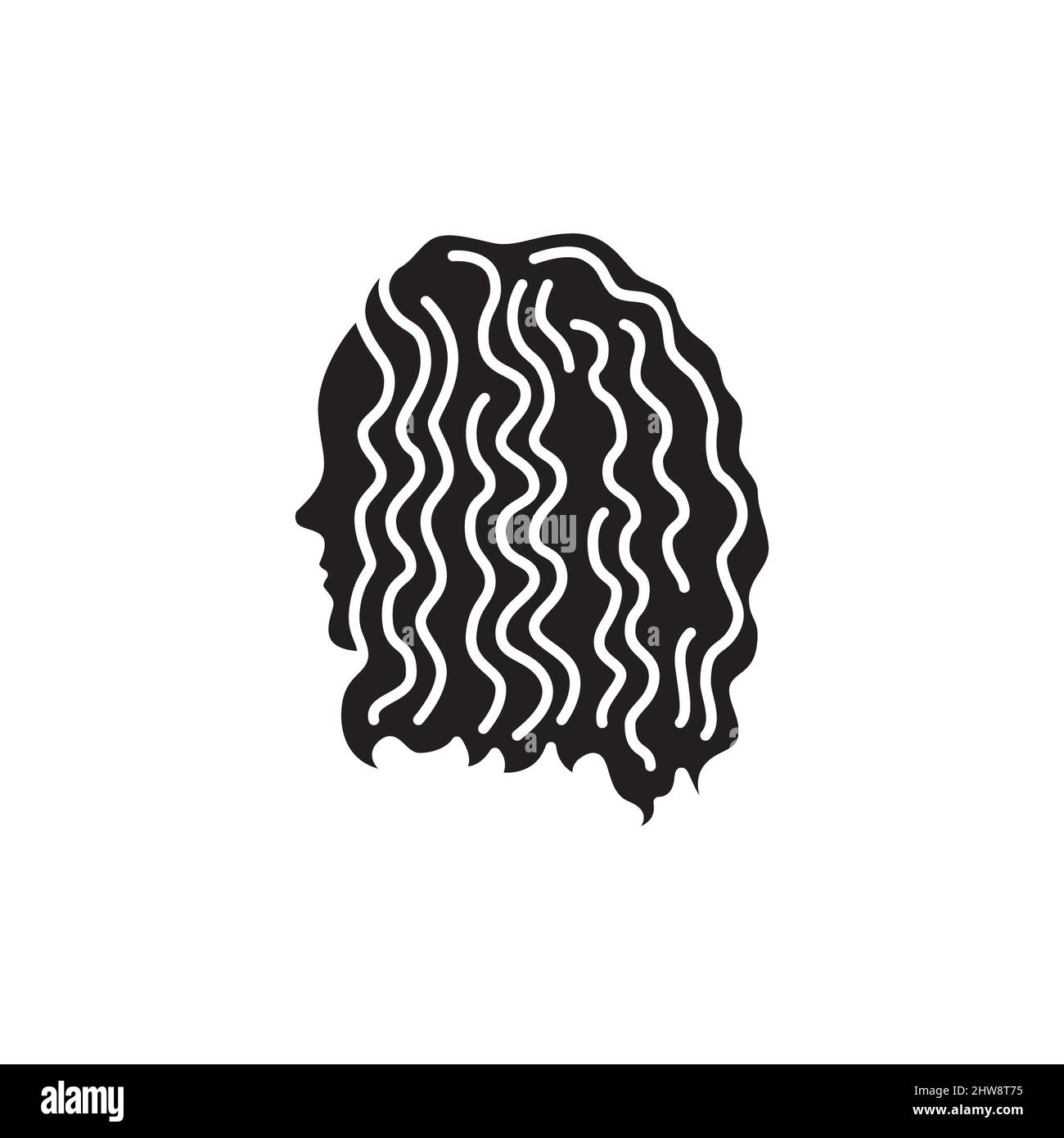 Wavy Hair Silhouette