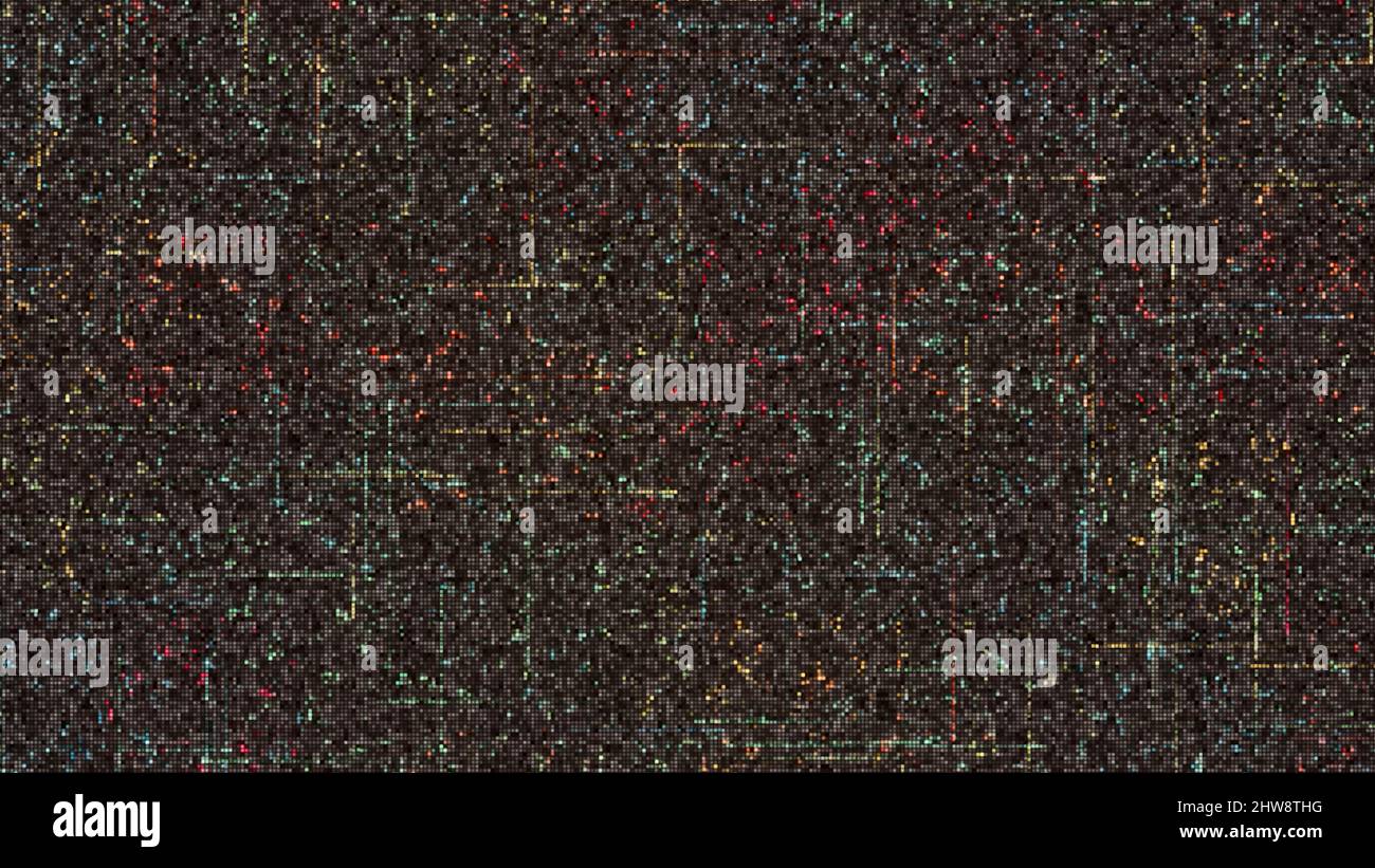 Microchip diagram with moving lines. Animation. Movement of networks ...