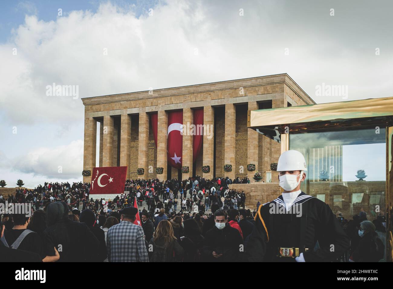 Ankara, Turkey - November 10, 2021: Anitkabir and ceremony of Ataturk ...