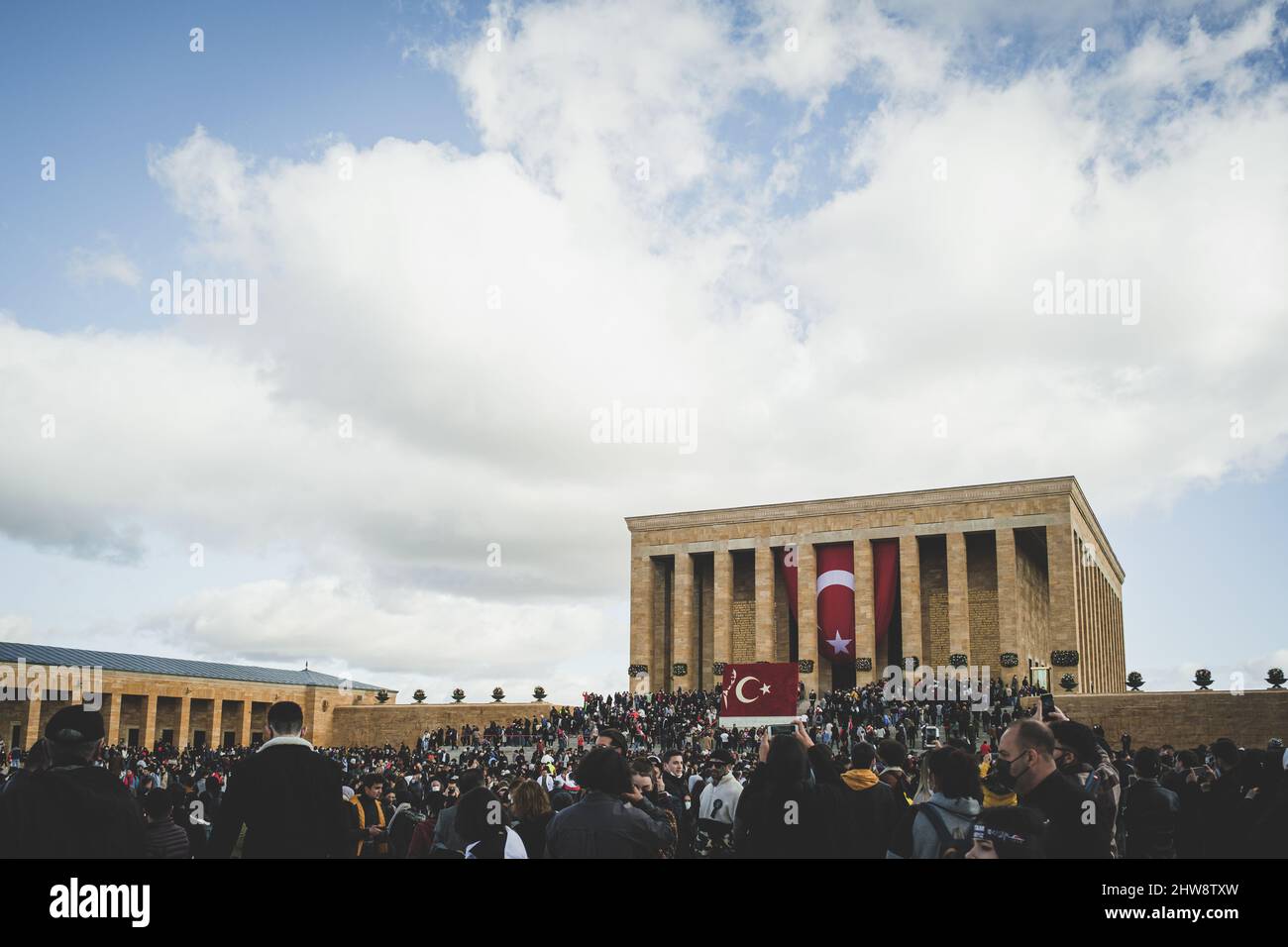 Ankara, Turkey - November 10, 2021: Anitkabir and ceremony of Ataturk ...