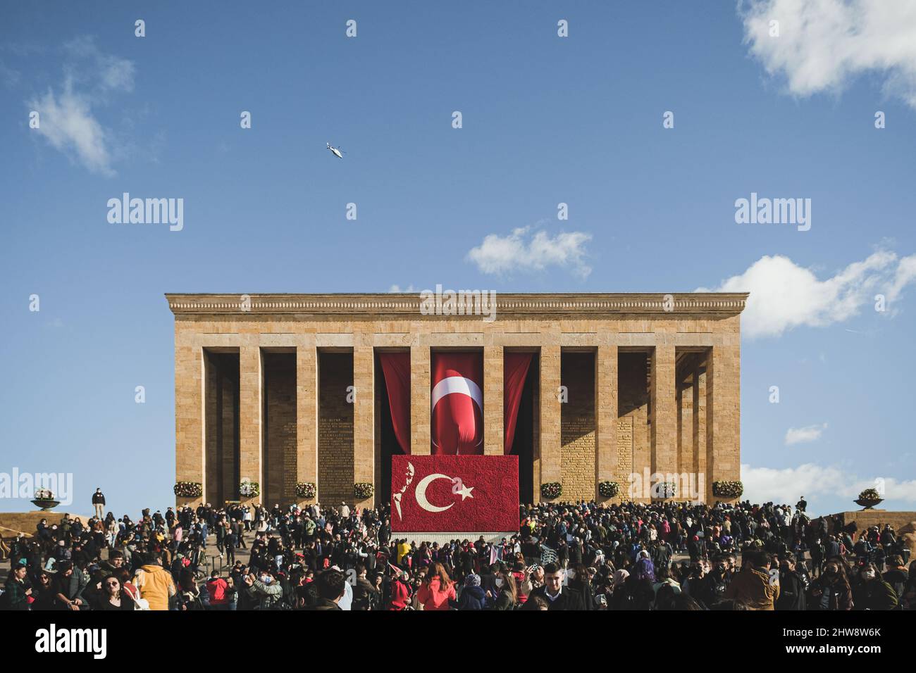Ankara, Turkey - November 10, 2021: Anitkabir and ceremony of Ataturk ...