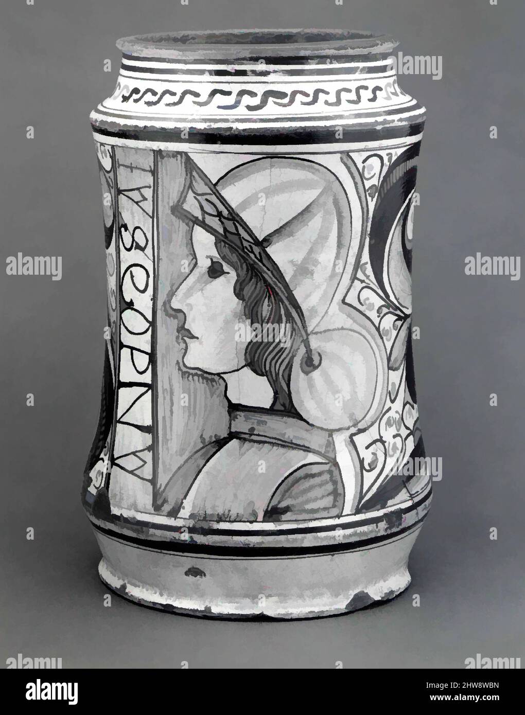 Art inspired by Maiolica: Apothecary jar (albarello), late 15th century ...