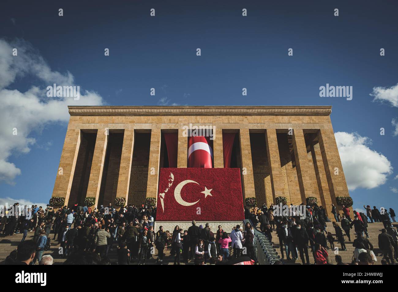 Ankara, Turkey - November 10, 2021: Anitkabir and ceremony of Ataturk ...