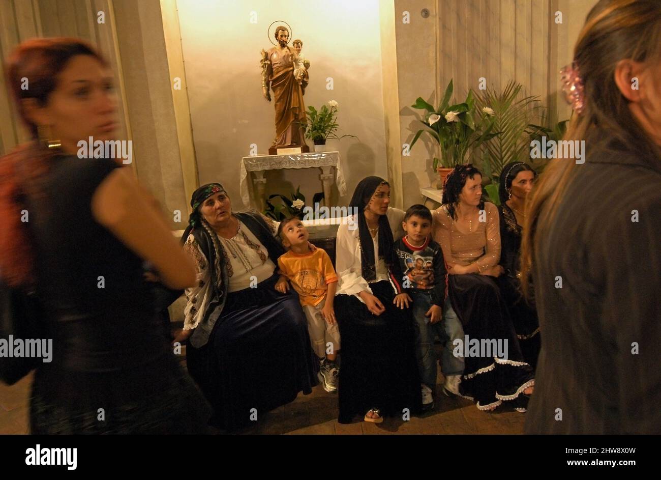 Rome, Italy 22/09/2005: Tre Fontane Abbey, Scala Coeli church. Romanian ...