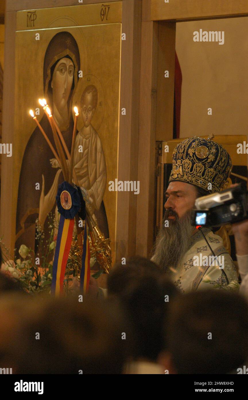 Rome, Italy 23/09/2005: Tre Fontane Abbey, Scala Coeli church. Romanian ...