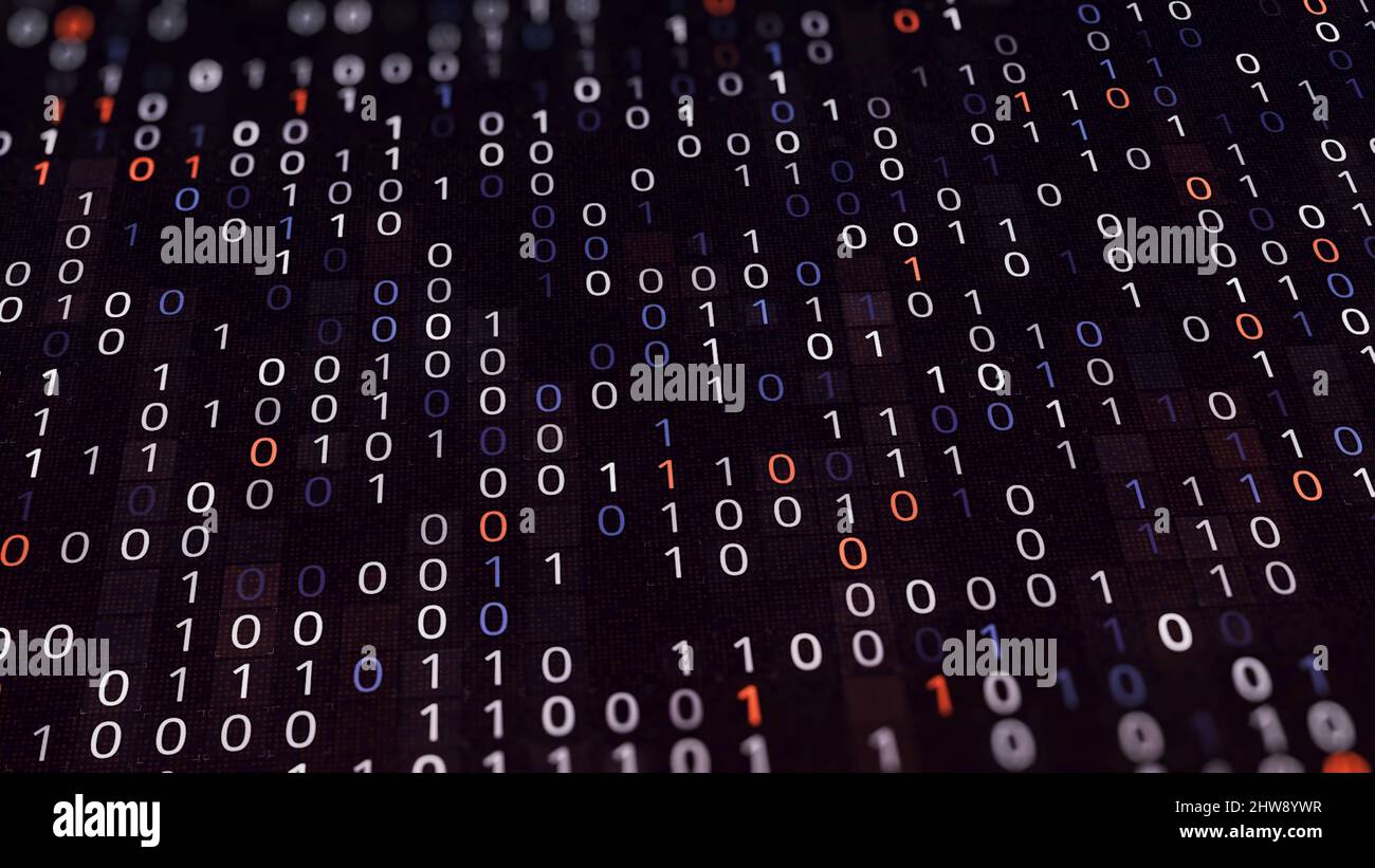 Hacking Program With Binary Code Animation Detection Of Virus In Computer System With Binary