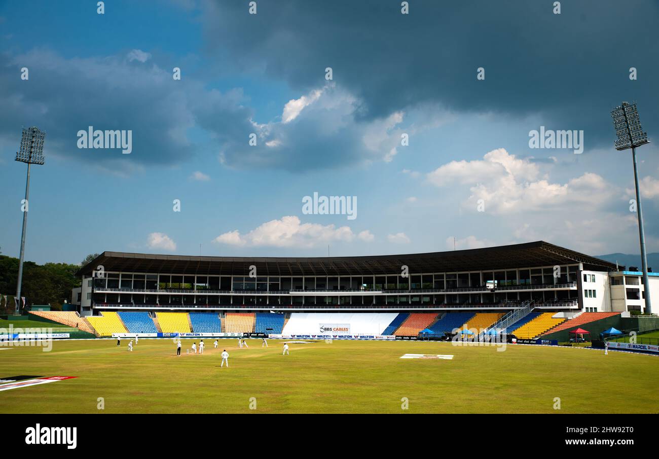 View of the Pallekele International Cricket Stadium is pictured during ...