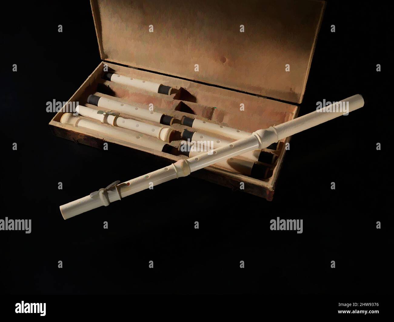 Art inspired by Pair of Transverse Flutes, mid-18th century, Nürnberg ...