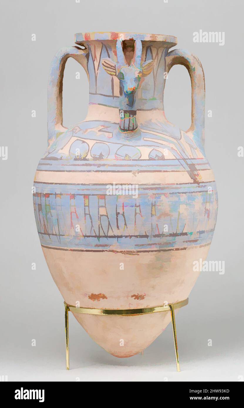 Art inspired by Blue-Painted Ibex Amphora from Malqata, New Kingdom ...