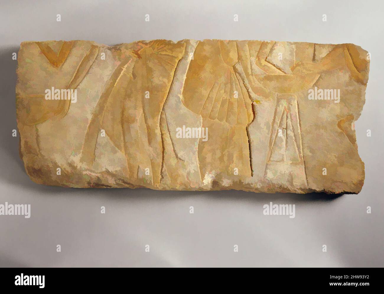 Art inspired by Relief with people setting down braziers, New Kingdom ...