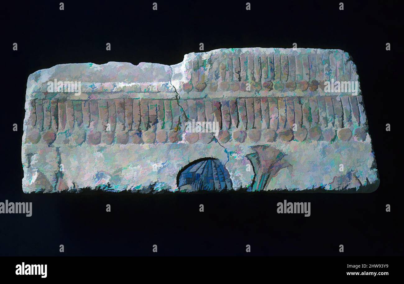 Art inspired by Relief with man carrying papyrus bundle, New Kingdom ...