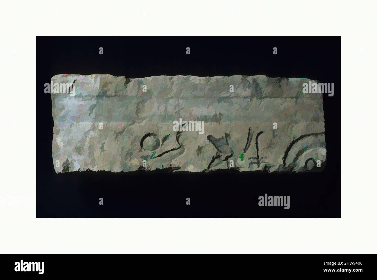 Art inspired by Relief fragment with royal titles, New Kingdom, Amarna ...