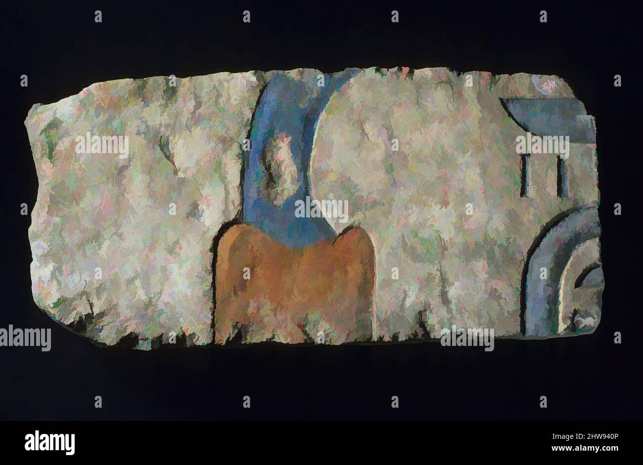 Art inspired by Relief fragment with royal titles, New Kingdom, Amarna ...