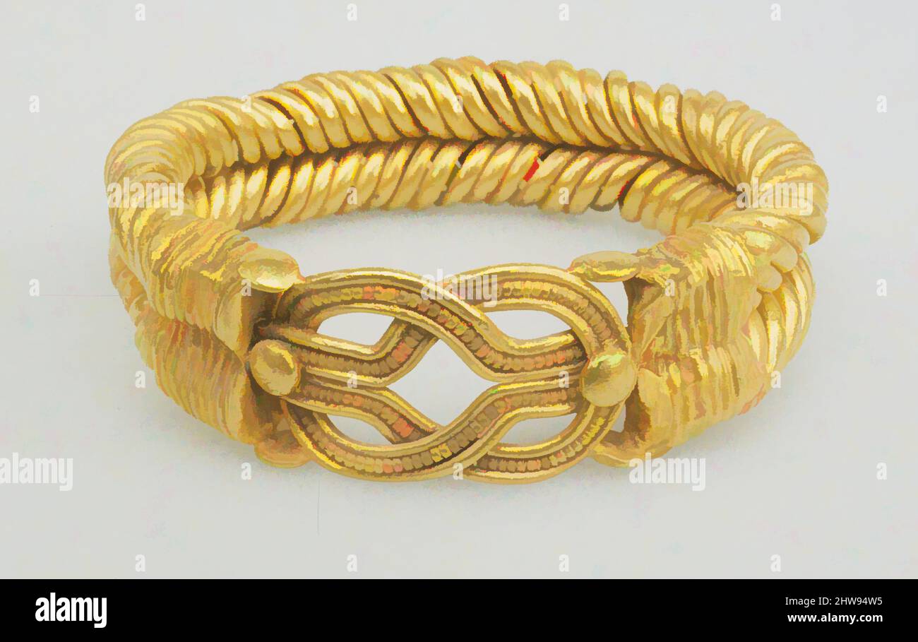 Art inspired by Bracelet with spirally twisted strands and a Herakles ...