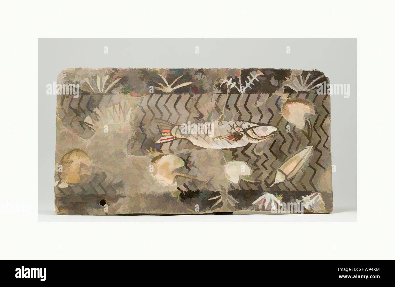 Art inspired by Tile from the palace of Ramesses II; 'Fish in a Canal ...