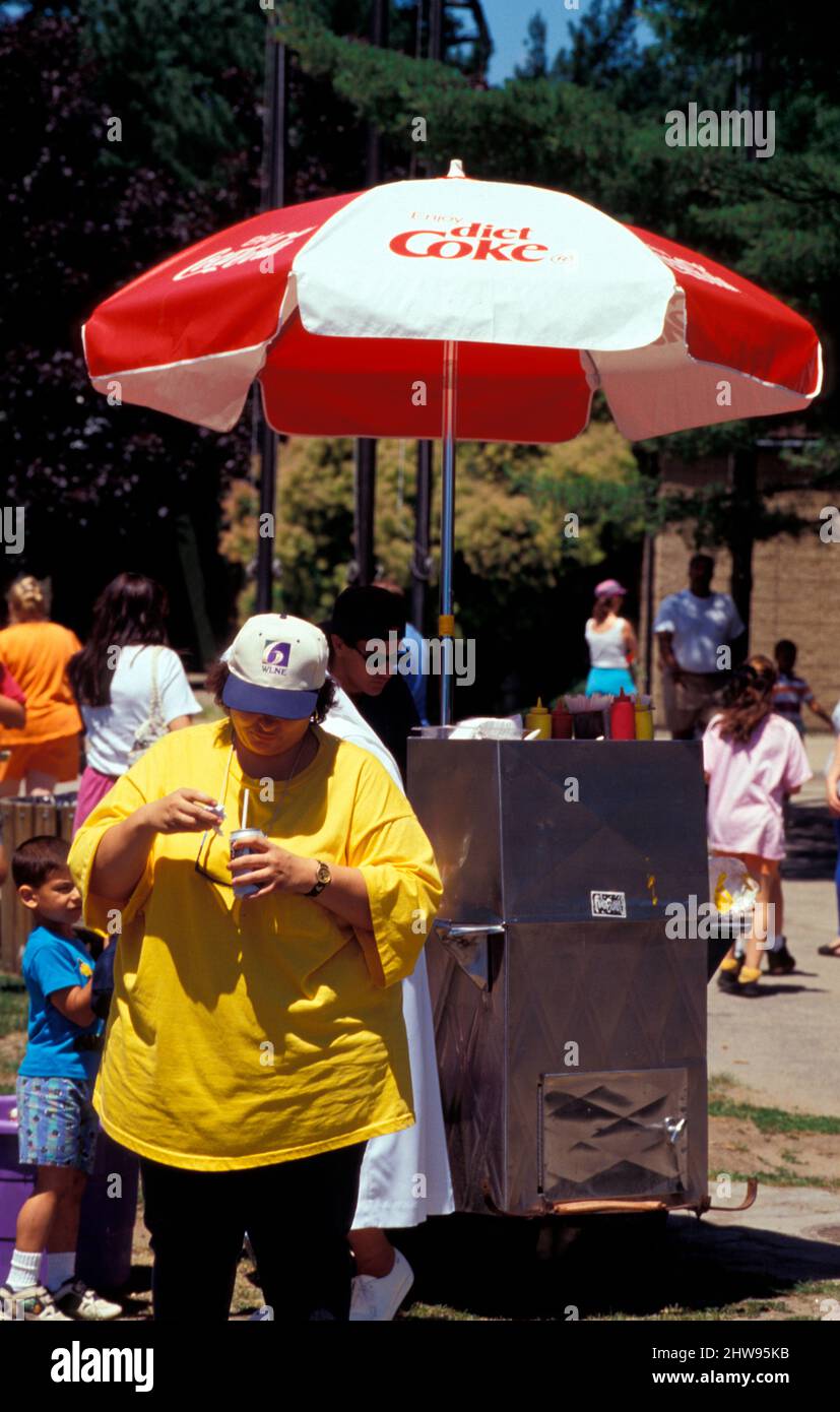 american food overweight ice cream fat woman rhode island Stock Photo ...