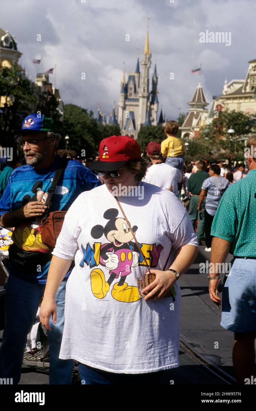american food disneyland obese overwheight Stock Photo - Alamy