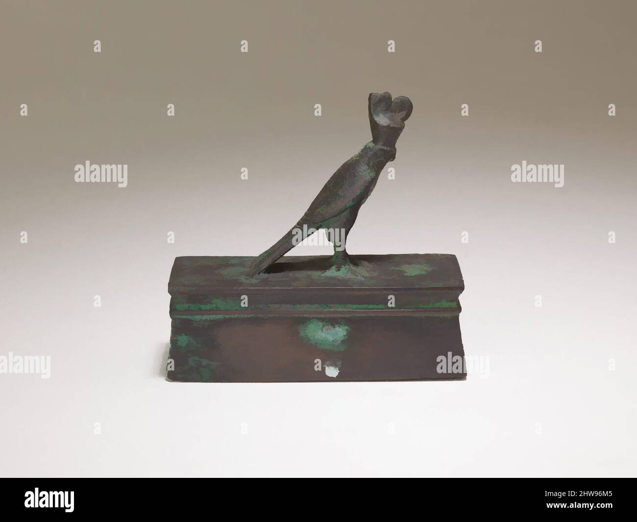 Art inspired by Falcon in double crown surmounting a shrine form box ...