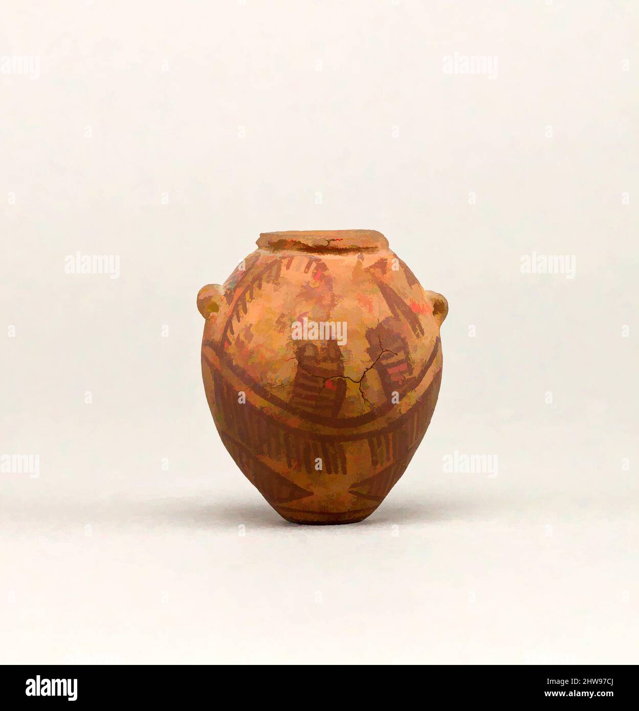 Art inspired by Decorated ware jar with two boats, Predynastic ...