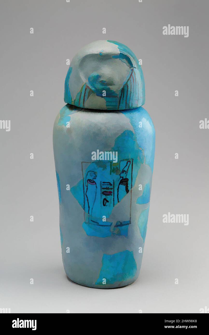 Art inspired by Canopic Jar Inscribed for Imsety, with human headed lid ...