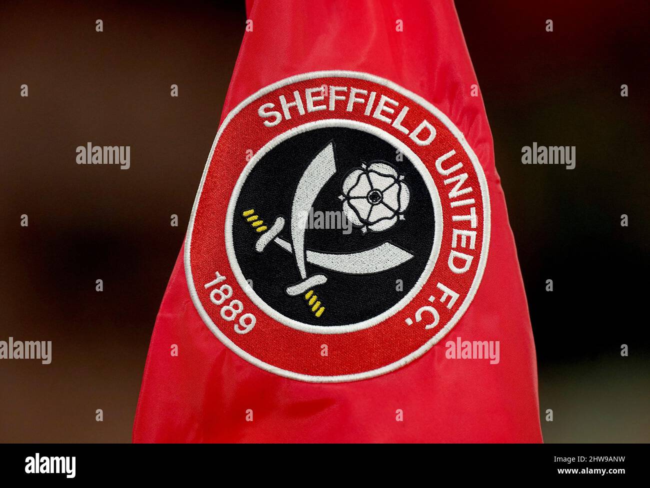 A view of the Sheffield United emblem on a corner flag before the Sky ...