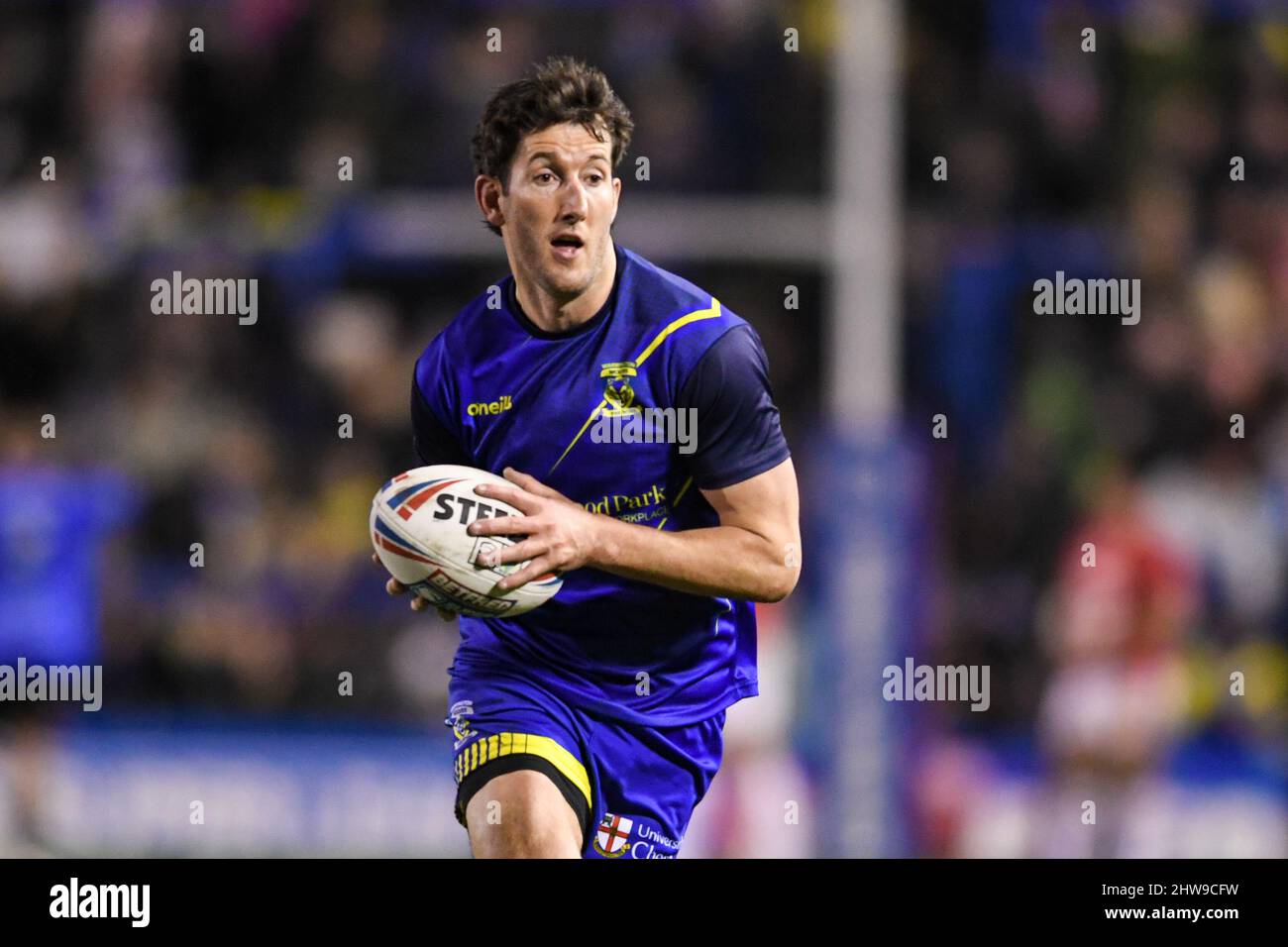 Stefan Ratchford #1 of Warrington Wolves during the warm up Stock Photo ...