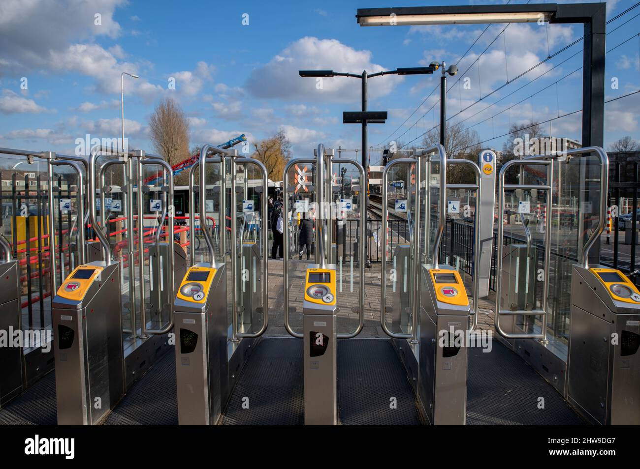 Check In And Out Gates At The Train Station At Diemen The Netherlands ...