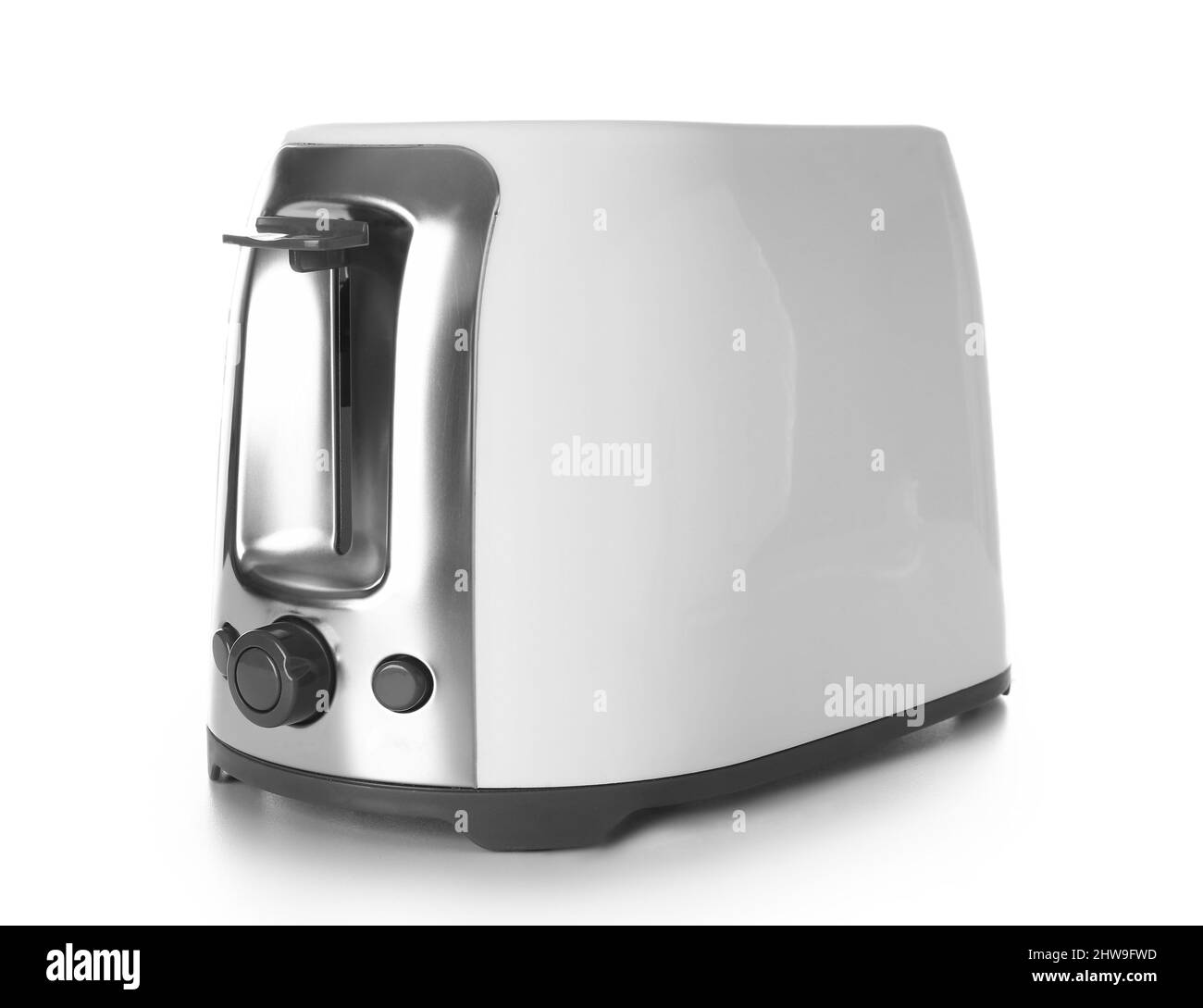 New modern toaster on white background Stock Photo - Alamy