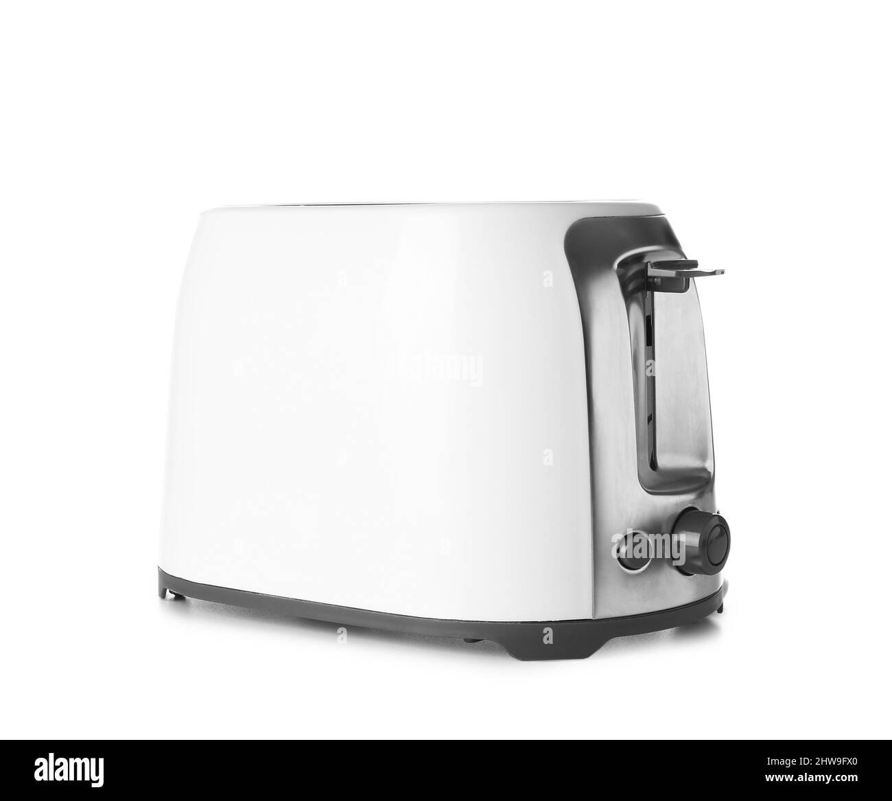 New modern toaster on white background Stock Photo - Alamy