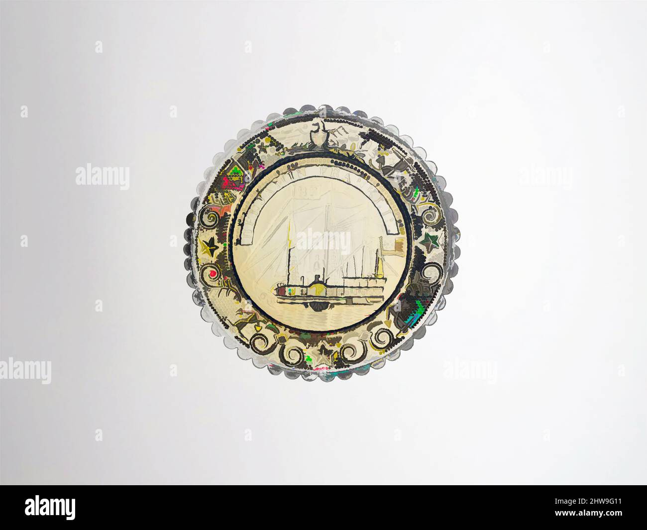 Art inspired by Cup Plate, 1829–40, Made in Sandwich, Massachusetts ...