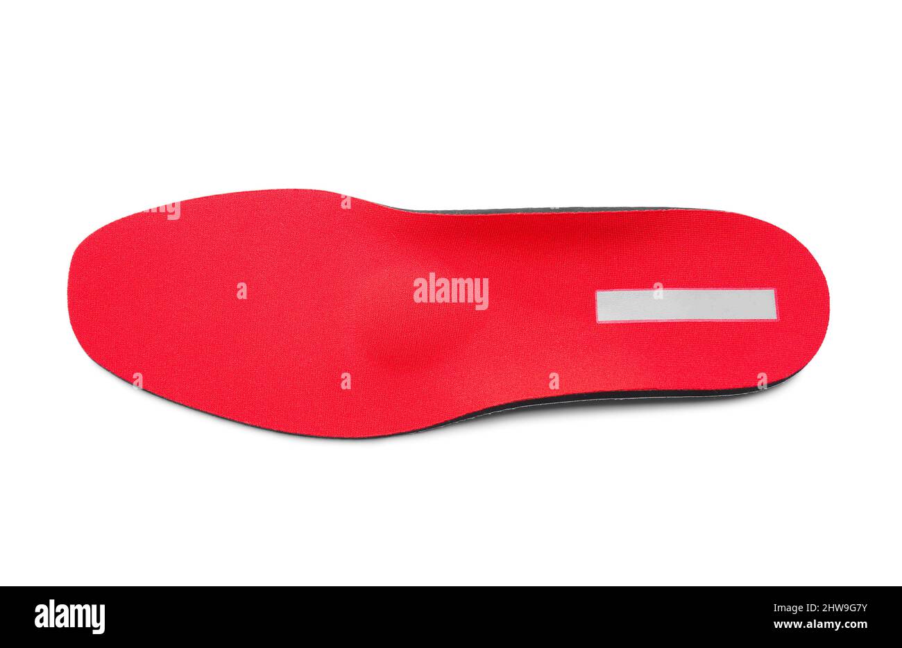 Red orthopedic insole on white background Stock Photo - Alamy