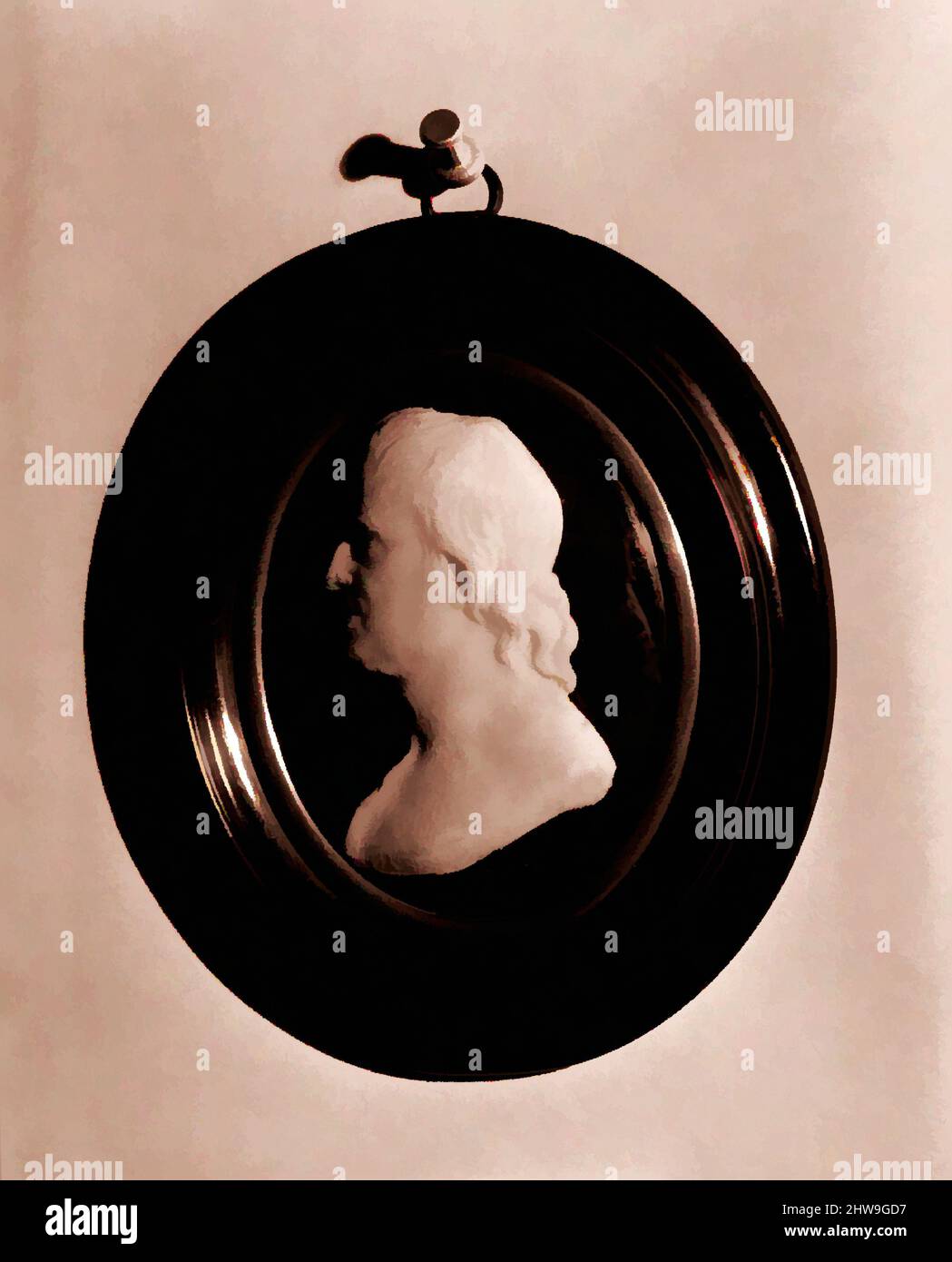 Art inspired by Profile Bust of George Washington, 1835–55, Wax, glass ...