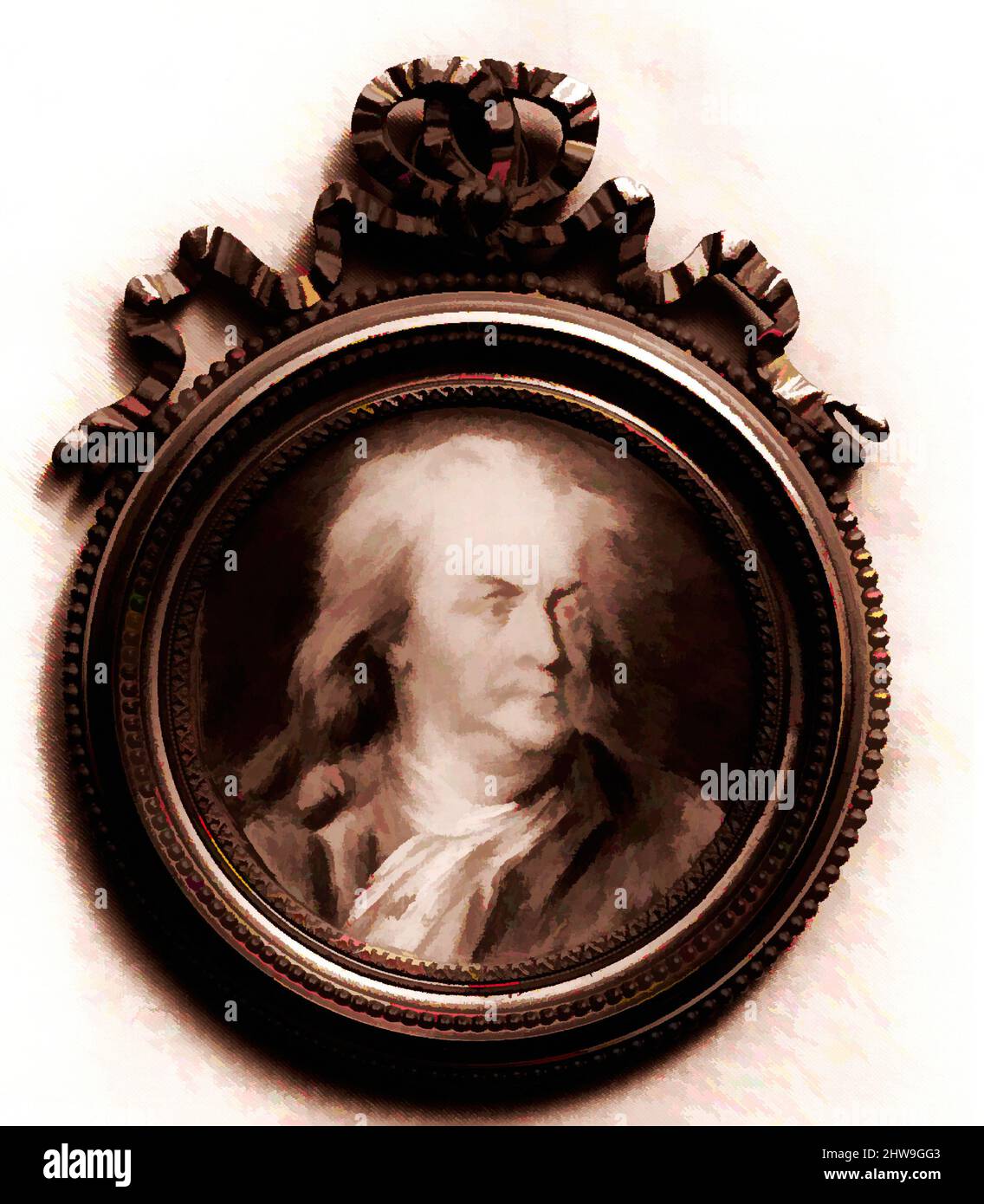 Art inspired by Plaque Portrait of Benjamin Franklin, 1776–1883, Made ...