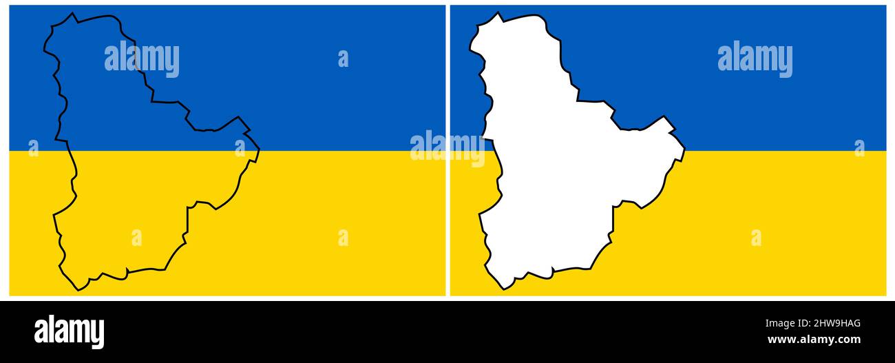 Outline map of the city of Kiev, Ukraine against a background of ...
