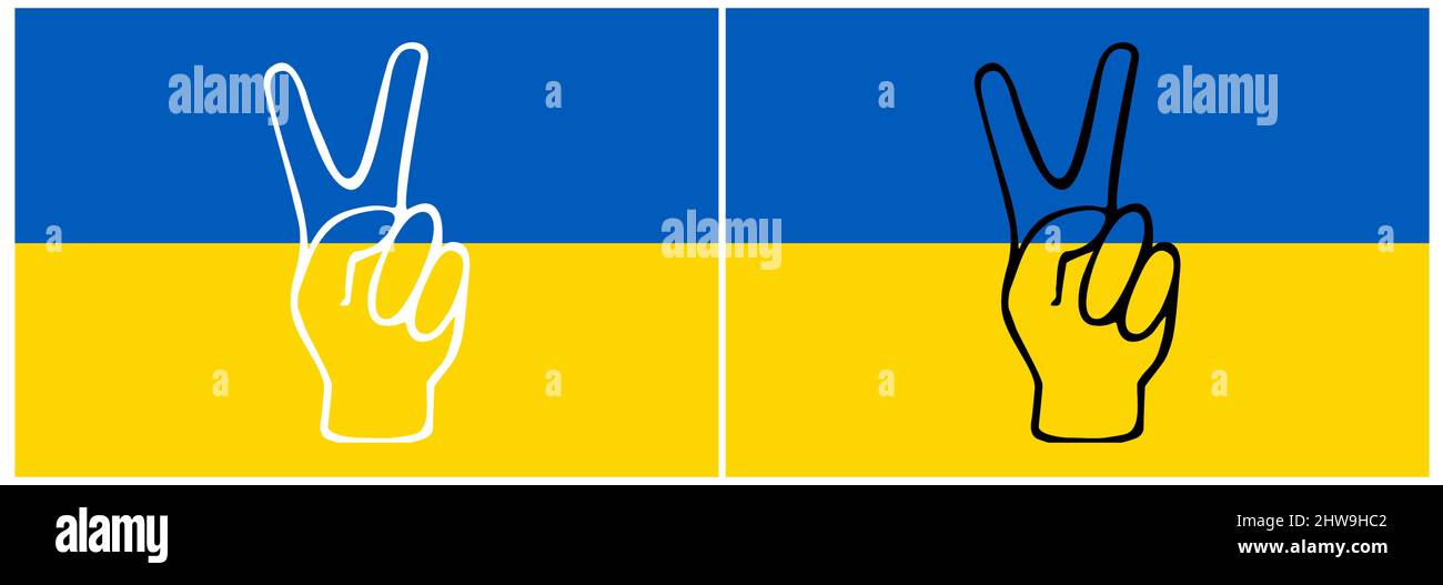 A gesture of victory and solidarity against the national colors of the ...