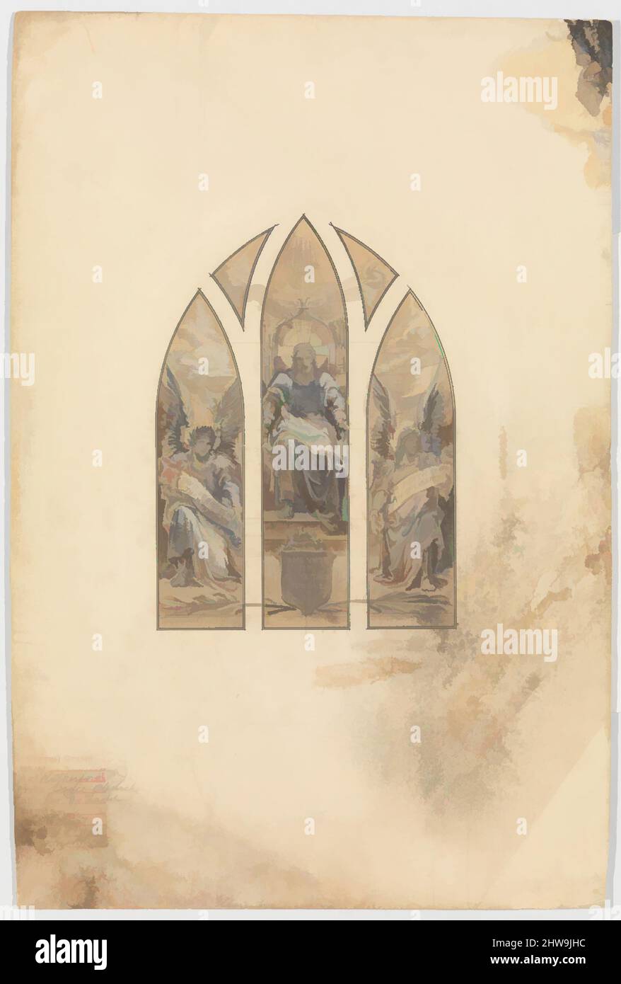 Art inspired by Design for three lancet window, 1919, Made in New York ...