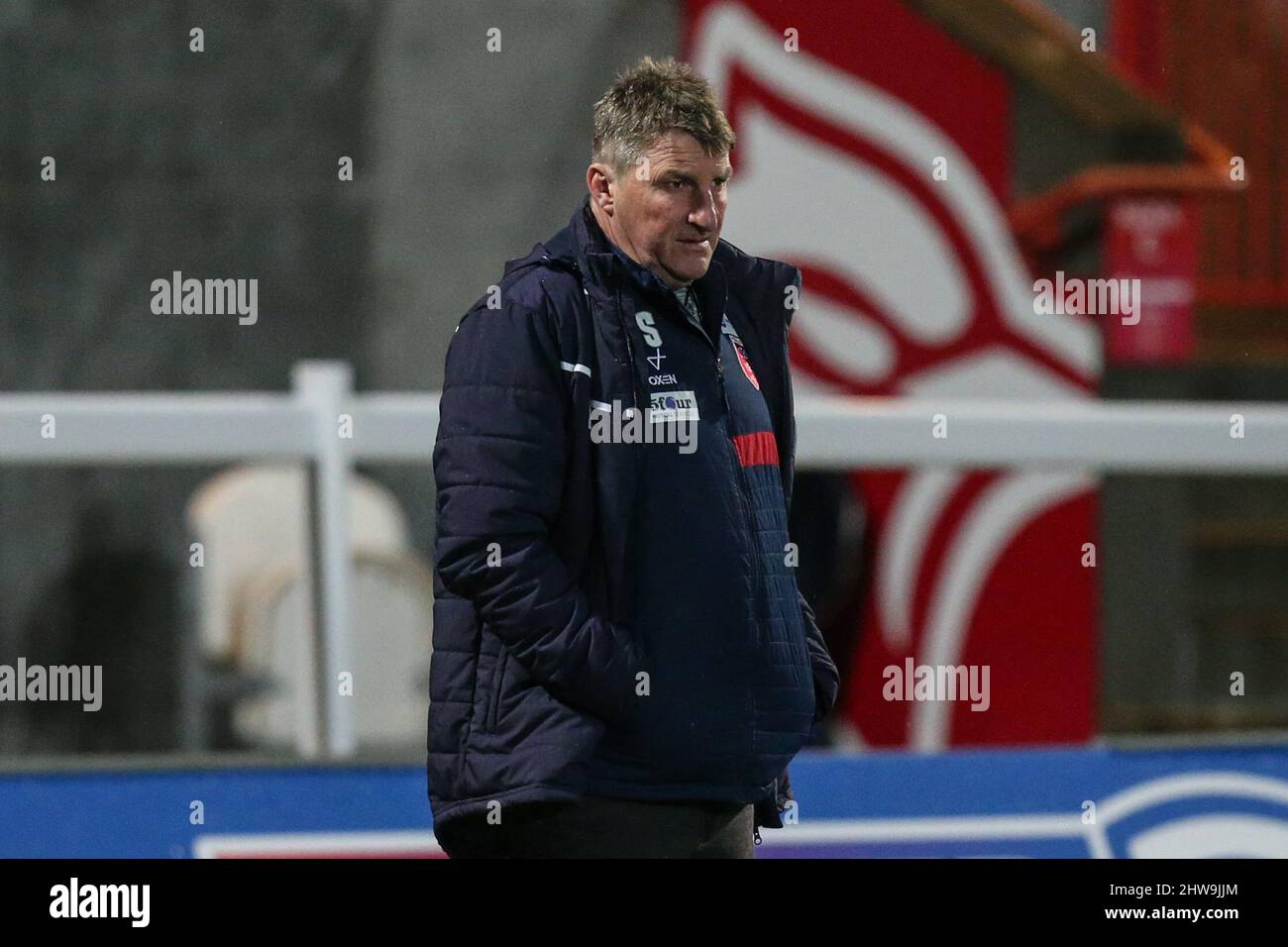 Tony Smith Head Coach of Hull KR during pre-game warm up Stock Photo ...