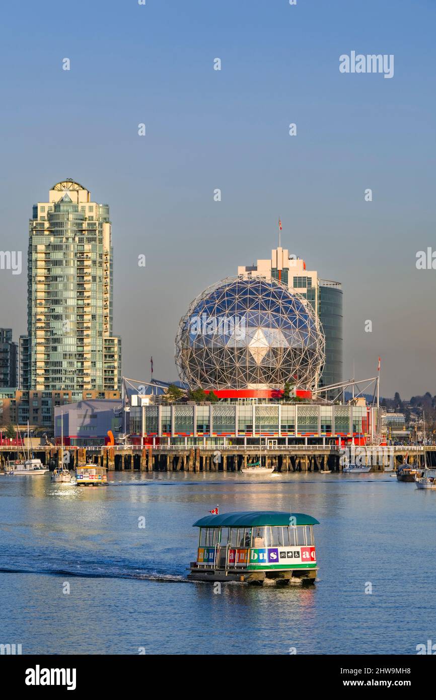 Aquabus passenger ferry and Telus World of Science, False Creek ...