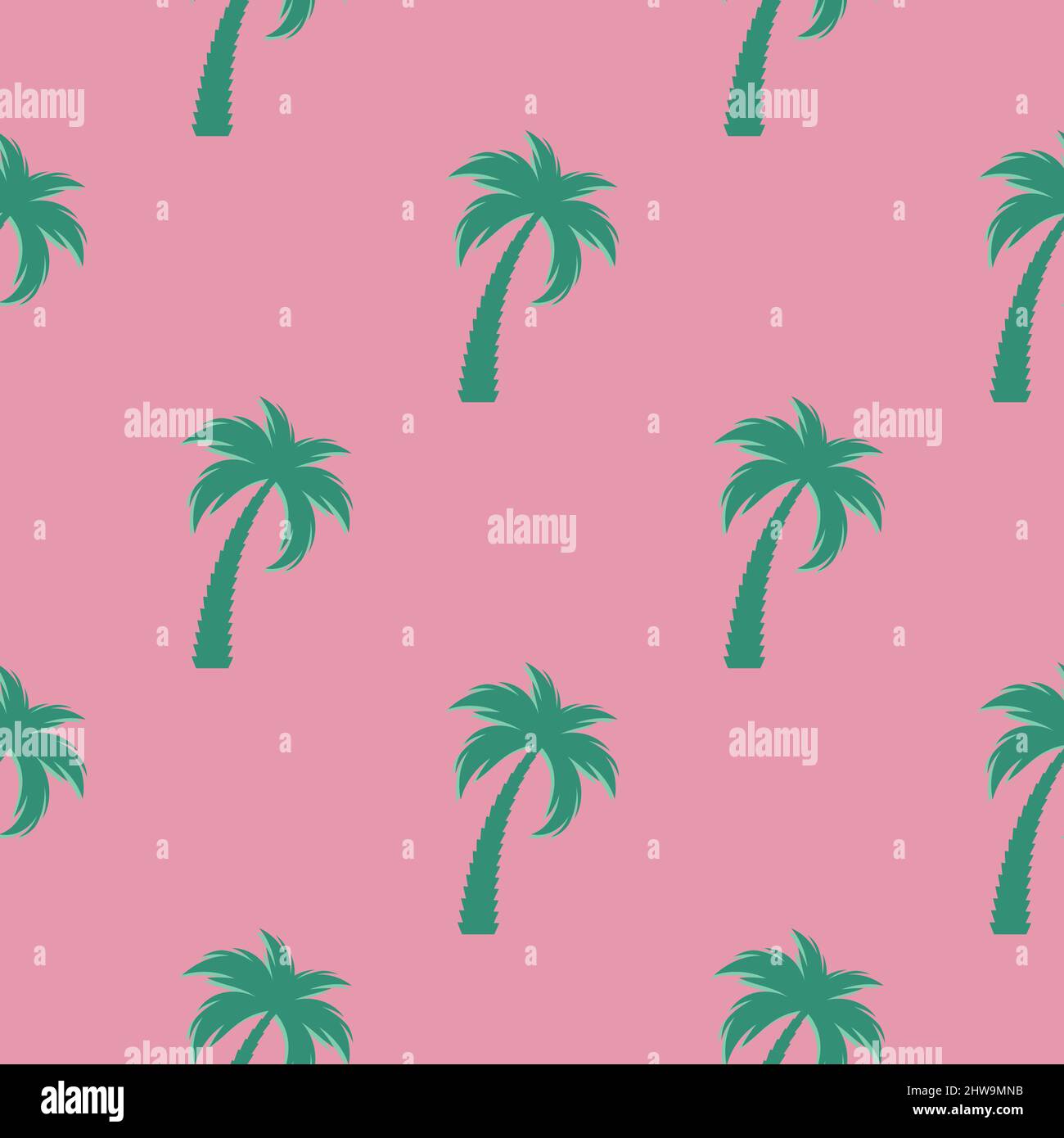 Palm tree silhouette seamless pattern background. Illustration Stock ...