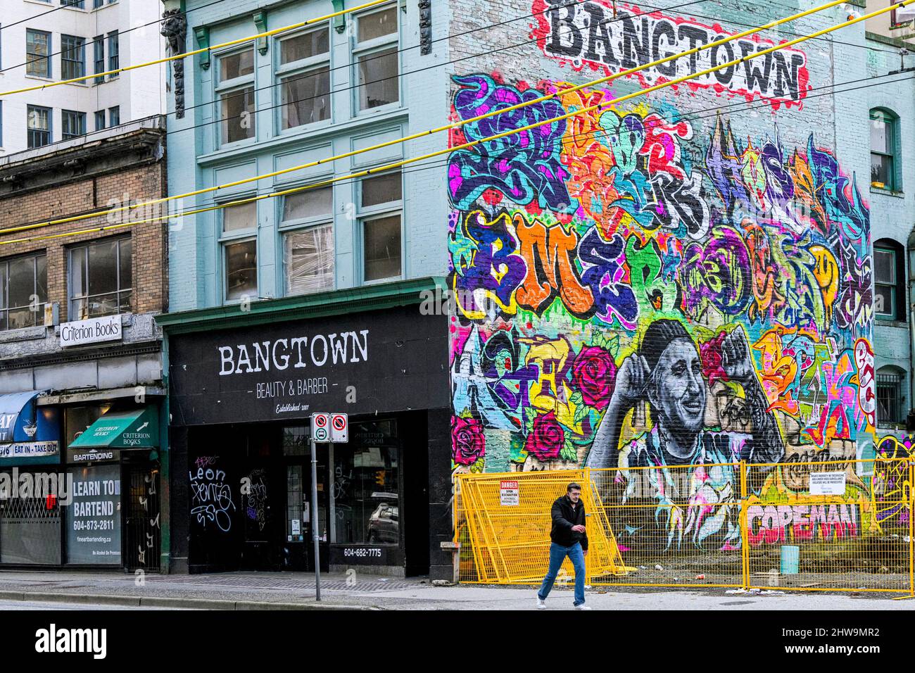 Bangtown, graffiti mural, Vancouver, British Columbia, Canada Stock ...