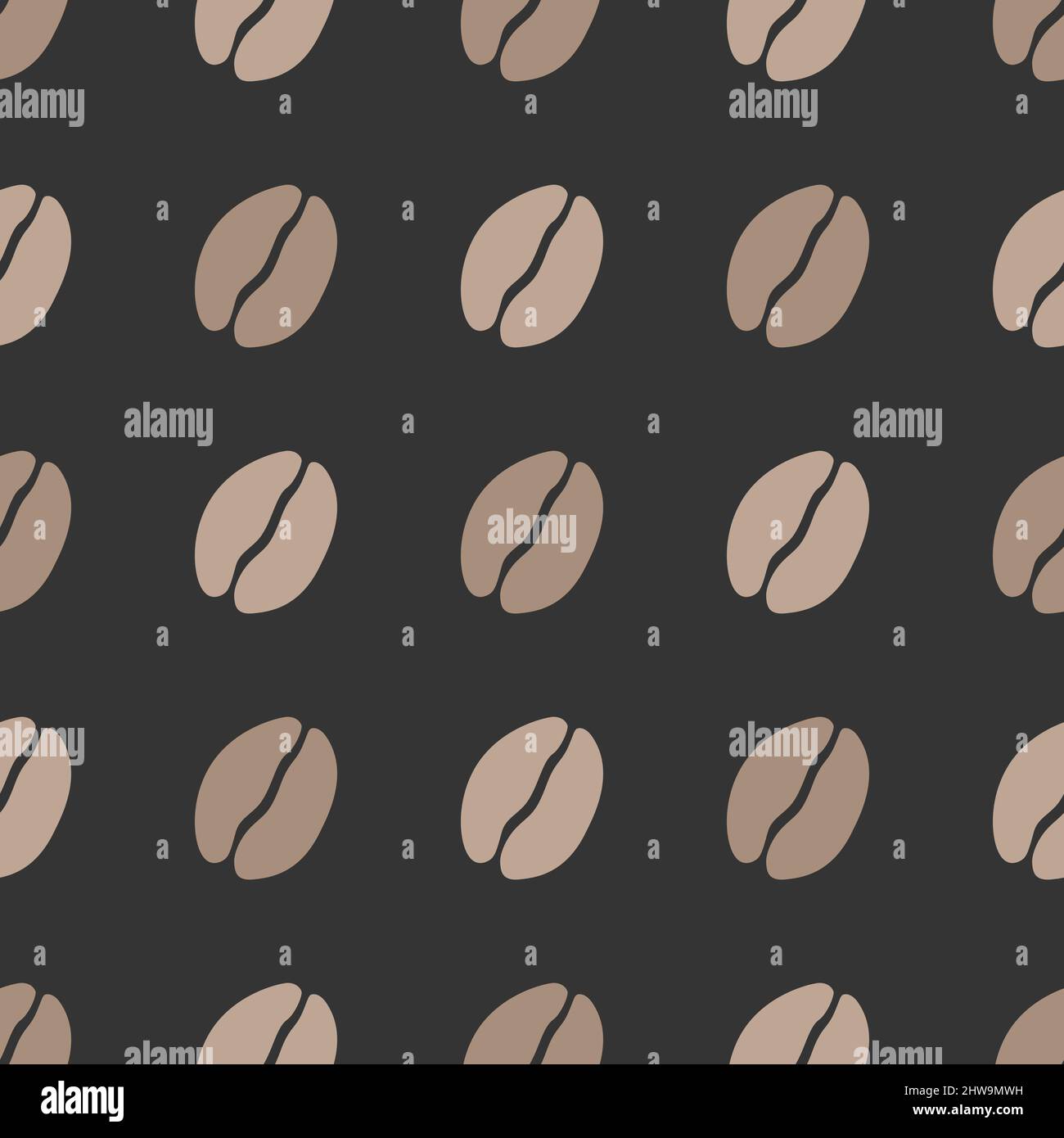 Seamless Coffee Pattern Background. Illustration Stock Photo - Alamy