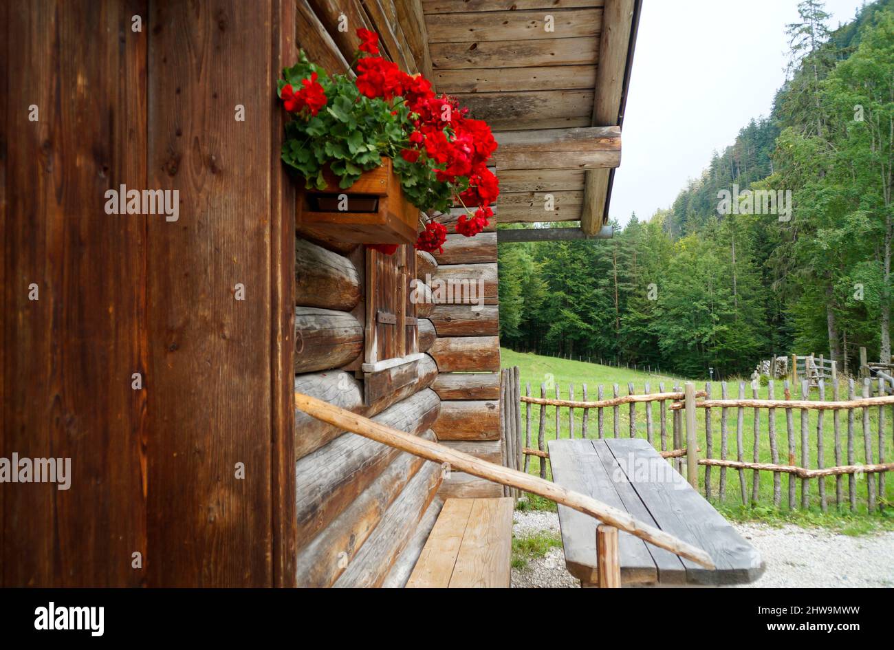 Rustic cabin in the alps hi-res stock photography and images - Alamy