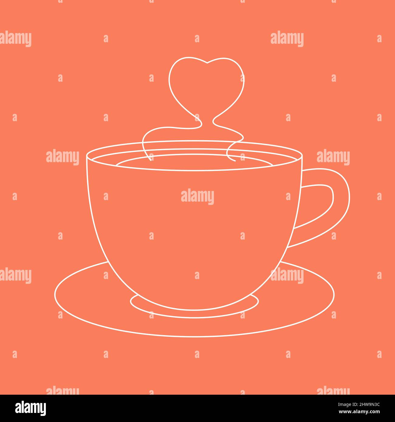 Simple Cup of black coffee icon. Illustration Stock Photo - Alamy