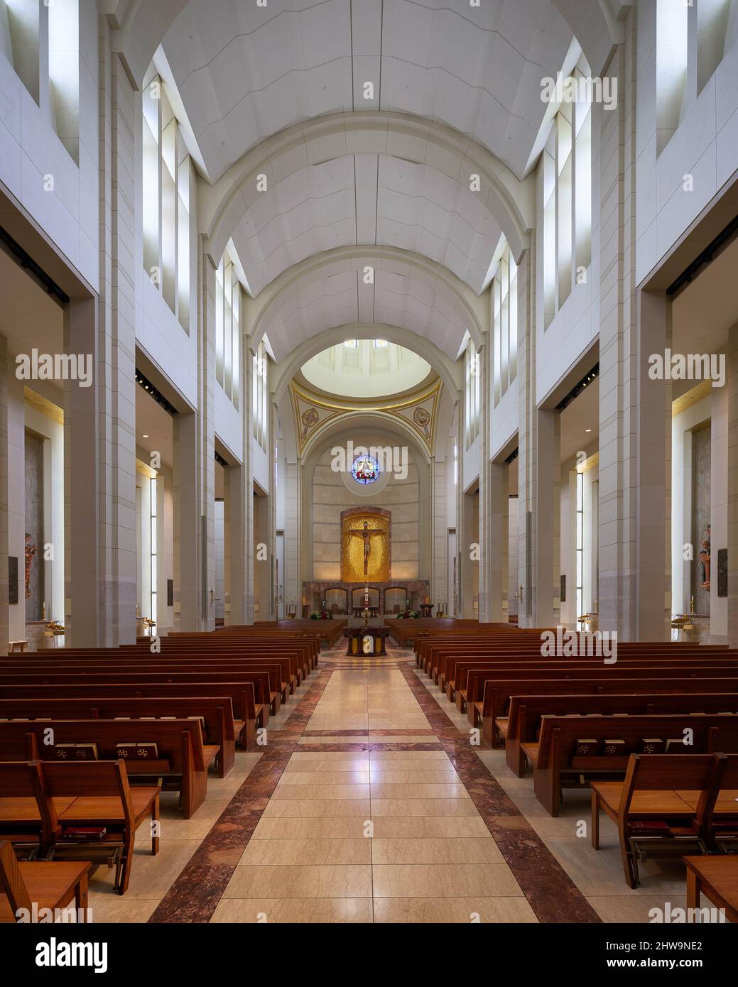 Interior of the historic Co-Cathedral of the Sacred Heart at 1111 St ...