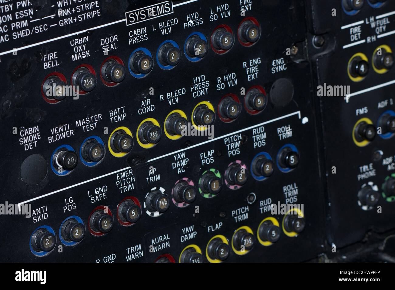 Photo of a plane control board Stock Photo - Alamy