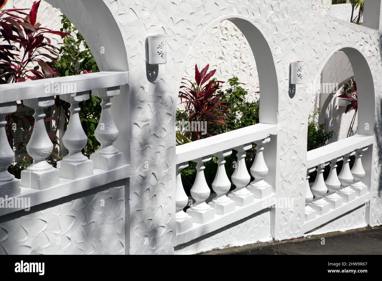 Grand Anse Beach Grenada Mount Cinnamon Hotel Balustrade in Arches on ...