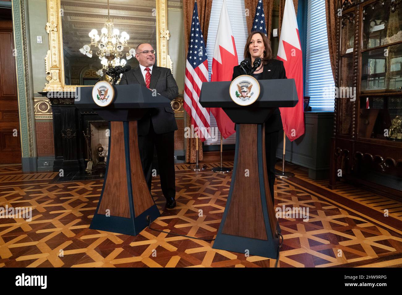United States Vice President Kamala Harris meets with Salman bin Hamad ...